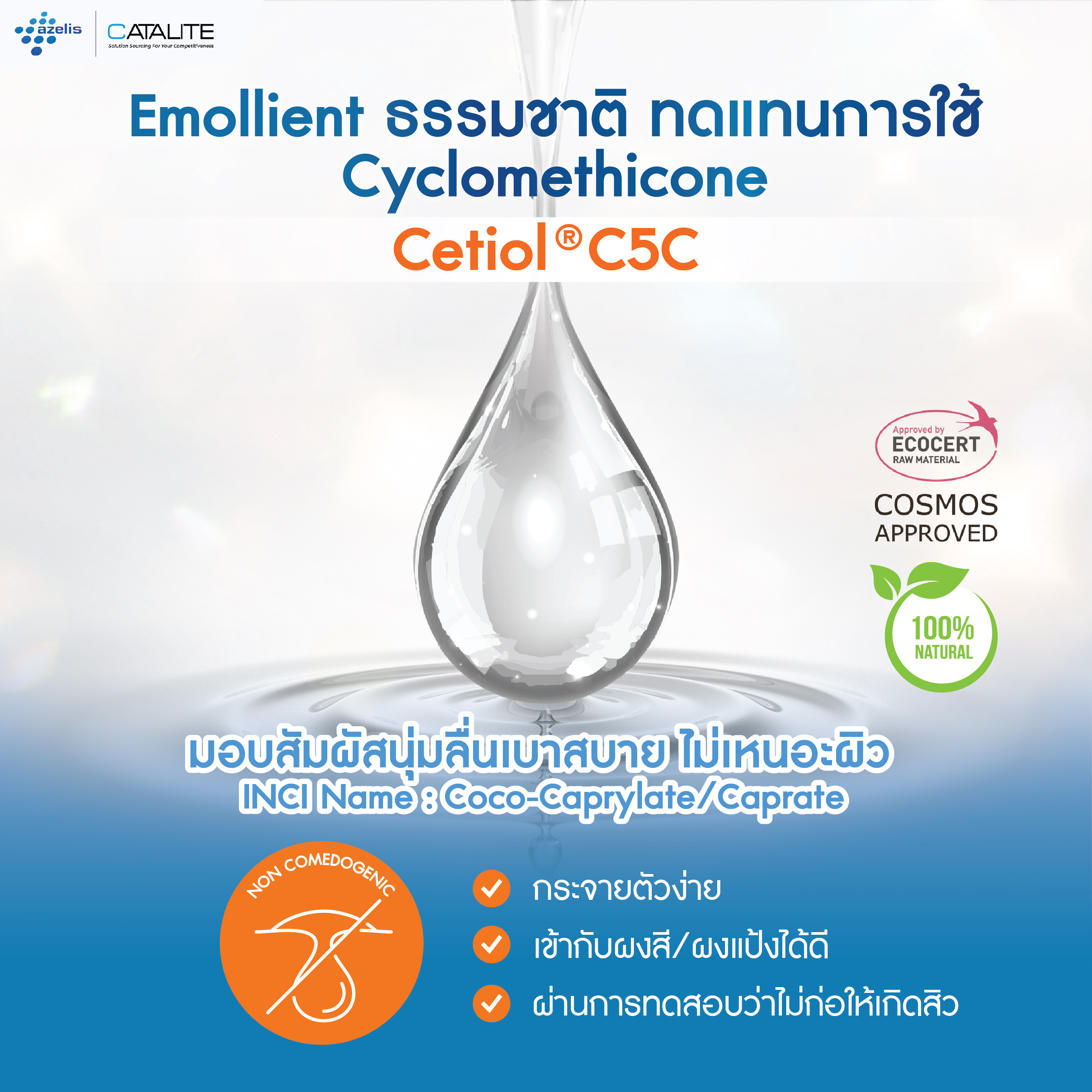 CETIOL C5C - Emollient ธรรมชาติ สัมผัสนุ่มสบายคล้าย Silicone - Catalite ...